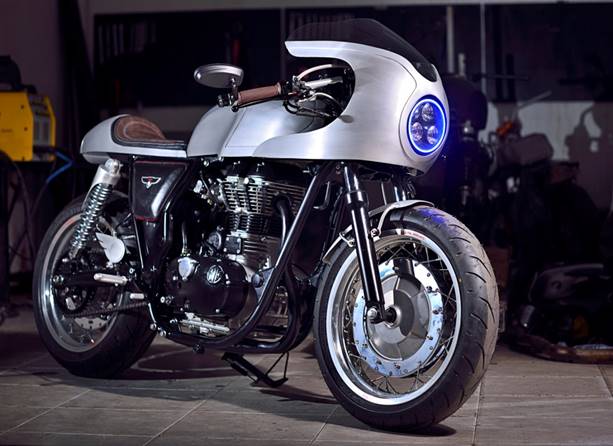 Silver Bullet, Motor Custom Cafe Racer Klasik Royal Enfield Ikon Diler