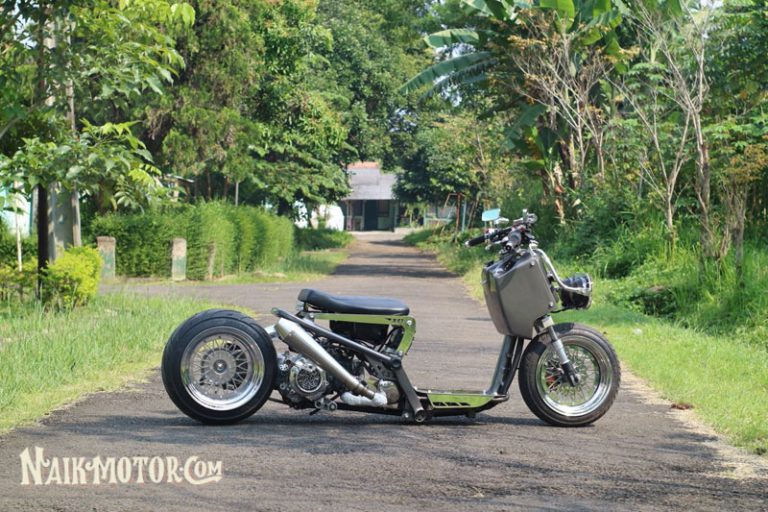 Rancangan Cimahi, Honda BeAT Dipermak Jadi Zoomer dengan Air Suspension