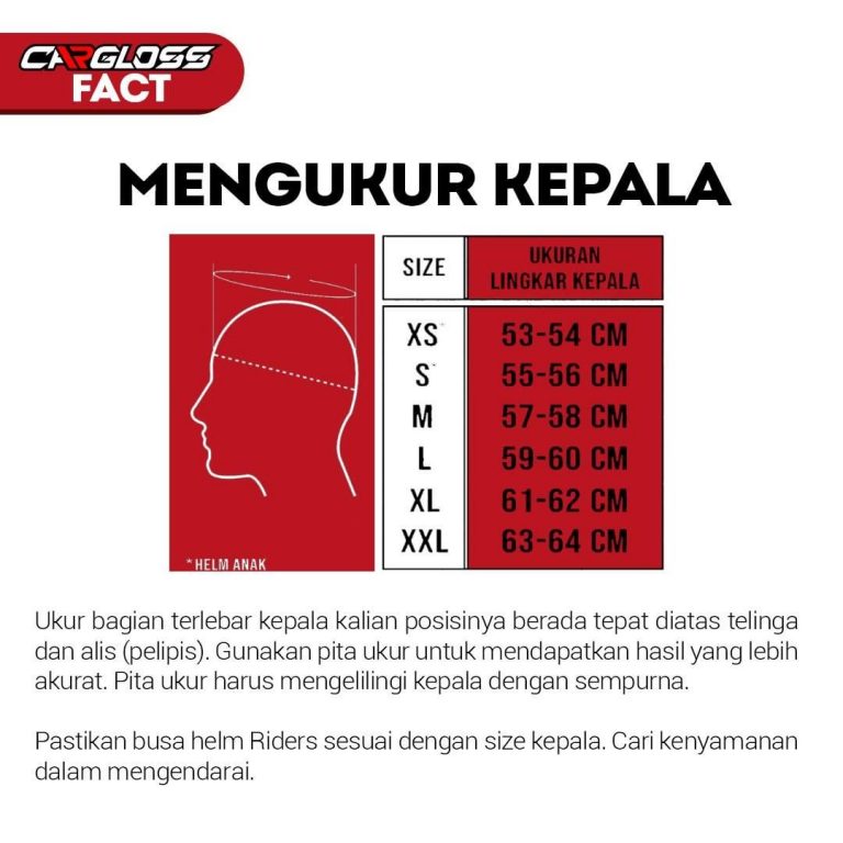 Cara Menentukan Size Helm yang Akurat ala Cargloss Helmets