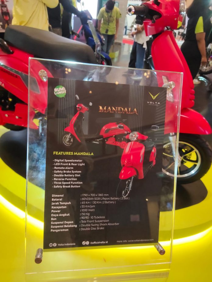 Volta Mandala Skuter Listrik Baru Mirip Vespa, Segini Harganya