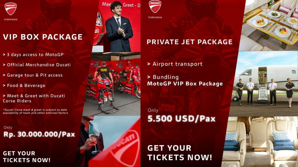 Tiket MotoGP Mandalika dari Ducati Indonesia, Ada Paket Private Jet ...